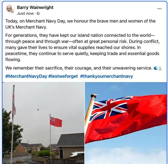 Today Is Merchant Navy Day. | Cllr Roy Gerstner – Community Activist