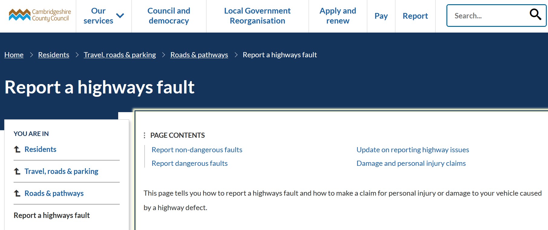 You Can Report Highways Faults – Inc Potholes | Cllr Roy Gerstner ...